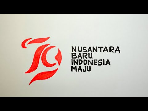 Gambar HUT RI ke 79 - Cara menggambar logo HUT RI ke 79