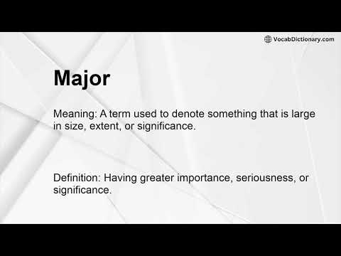 Major Meaning