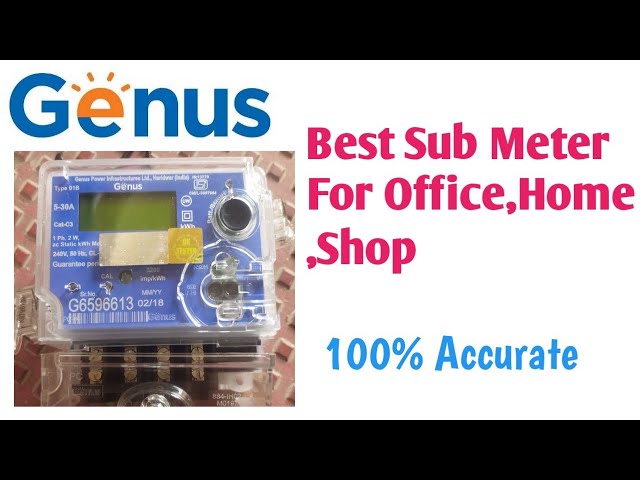 Single Phase Energy Meters - Genus Energy Meter 1 Phase Retailer from ...