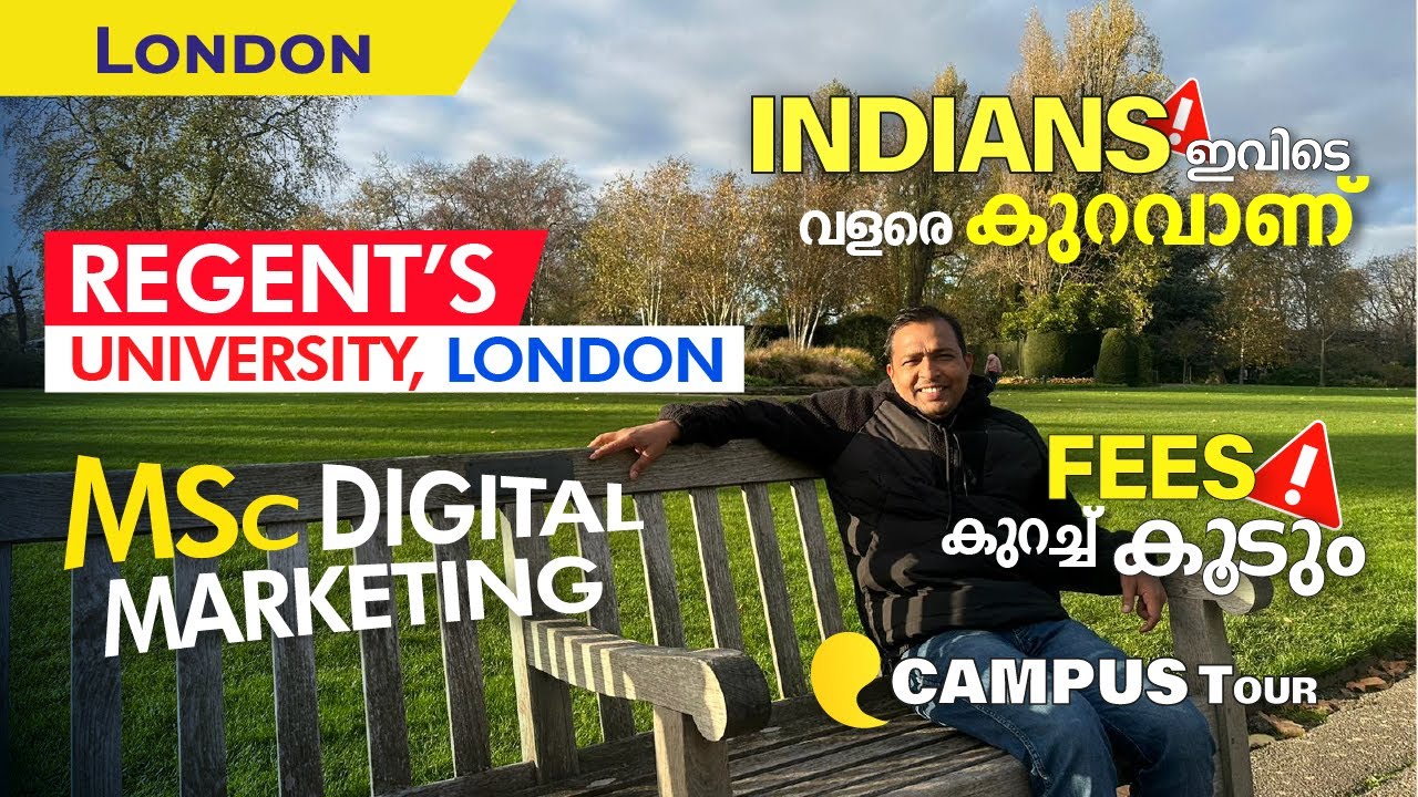 Regent's University, London 🇬🇧 Campus Tour Malayalam 🎓 MSc Digital Marketing | Master's in UK