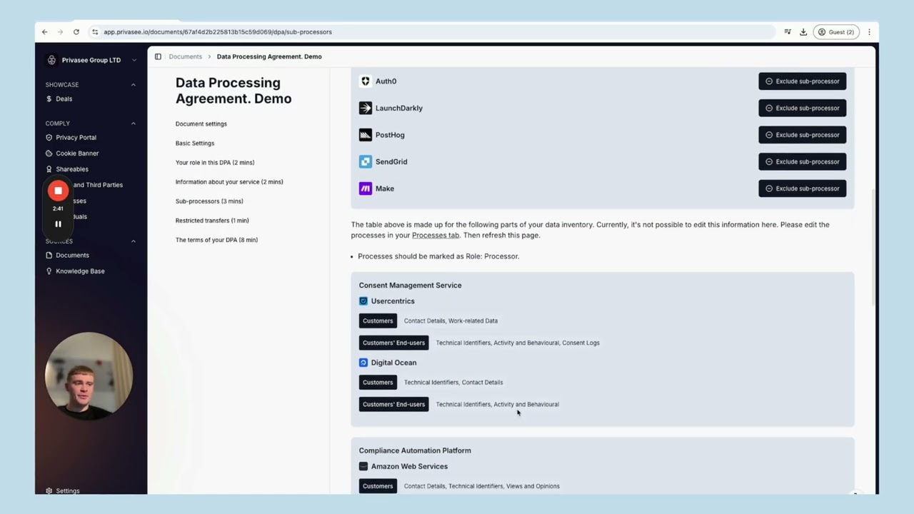 How to Create a Data Processing Agreement (DPA) in Privasee