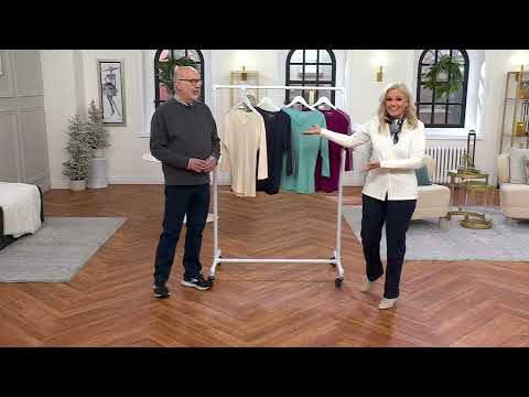 Denim & Co. Slub Jersey Dolman 3/4 Sleeve Top w/ Embroidery on QVC