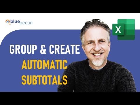 How to Create Automatic Subtotals in Excel | Nested (Multiple) Subtotals | Group Rows & Subtotal