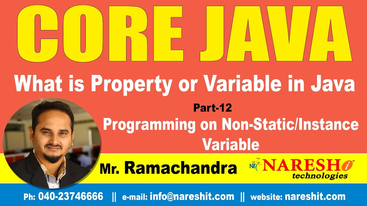 What is Property or Variable in Java Part 12 | Core Java Tutorial | Mr. Ramachandra