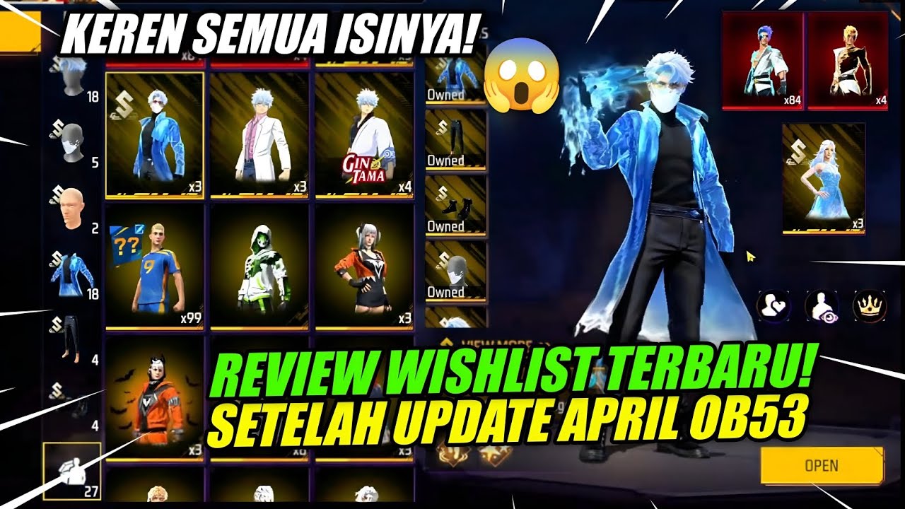 FULL REVIEW WISHLIST TERBARU SETELAH UPDATE OB53 BULAN APRIL 2026 - Free Fire 