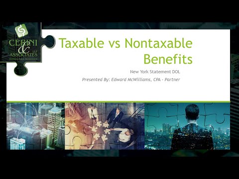 Taxable vs Nontaxable Benefits - Cerini Short