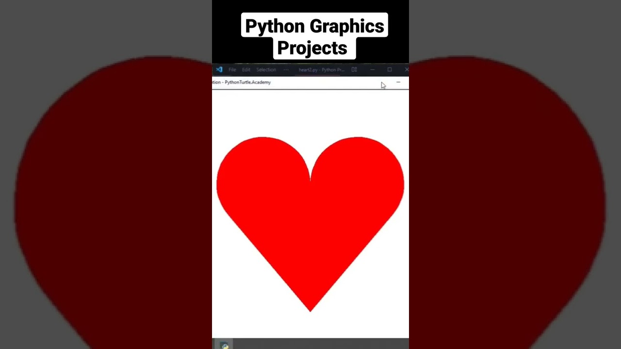 make heart using python with source code #shorts #python #coding