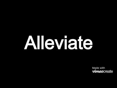 How To Pronounce Alleviate