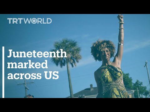 Juneteenth marked across US for 1st time as federal holiday