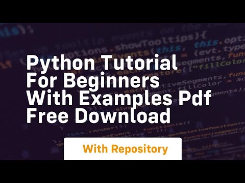 python tutorial for beginners with examples pdf free download