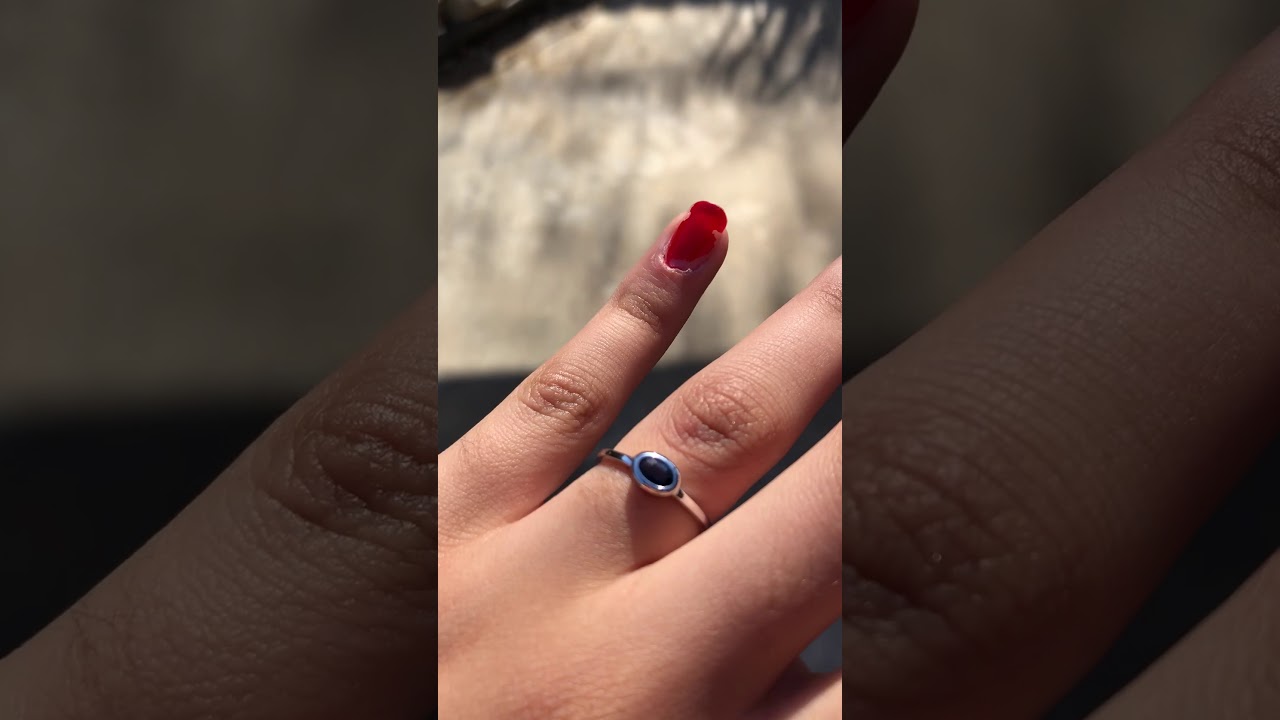 Sapphire Bezel Stackable Ring