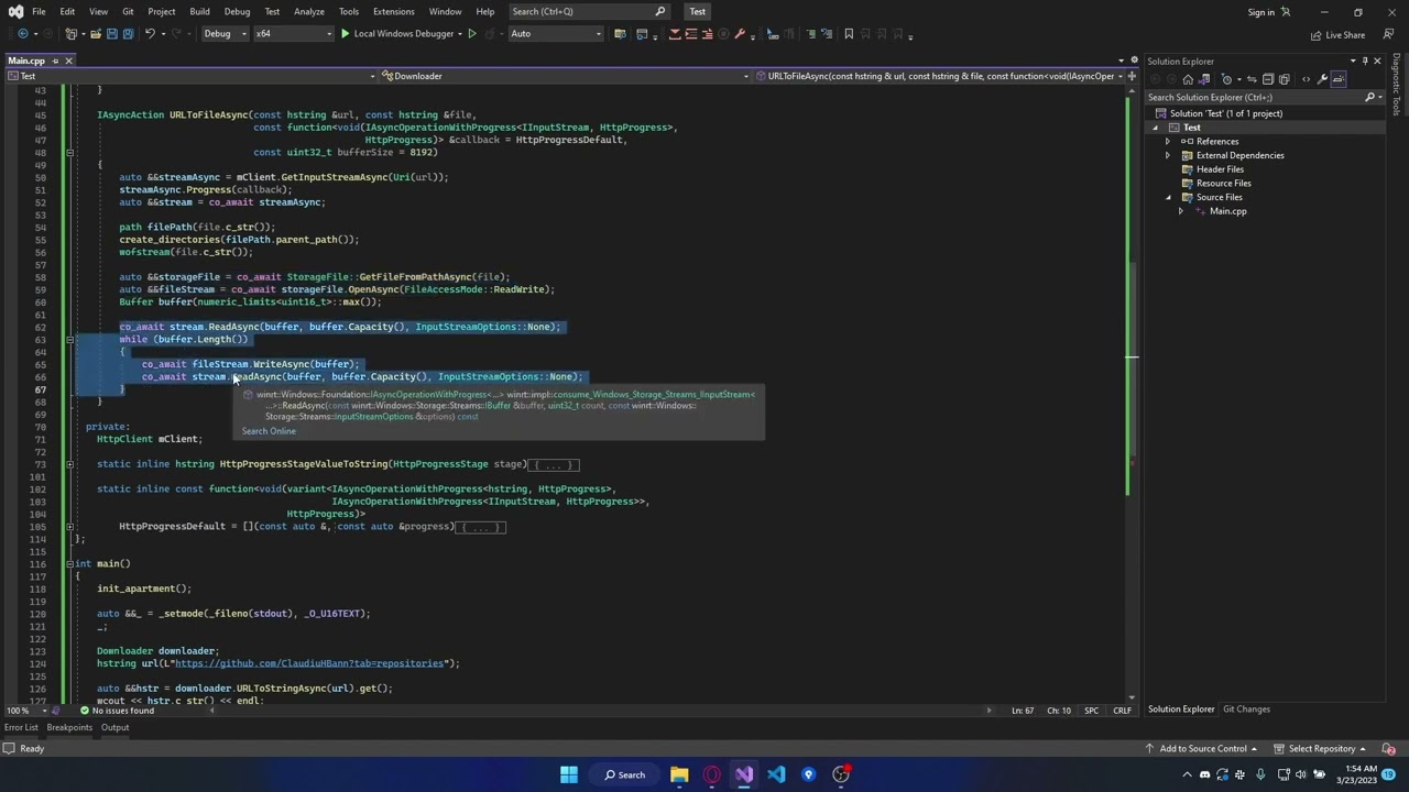 Download URL Content With C++ (WinRT)