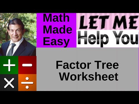 Factor Tree Worksheet