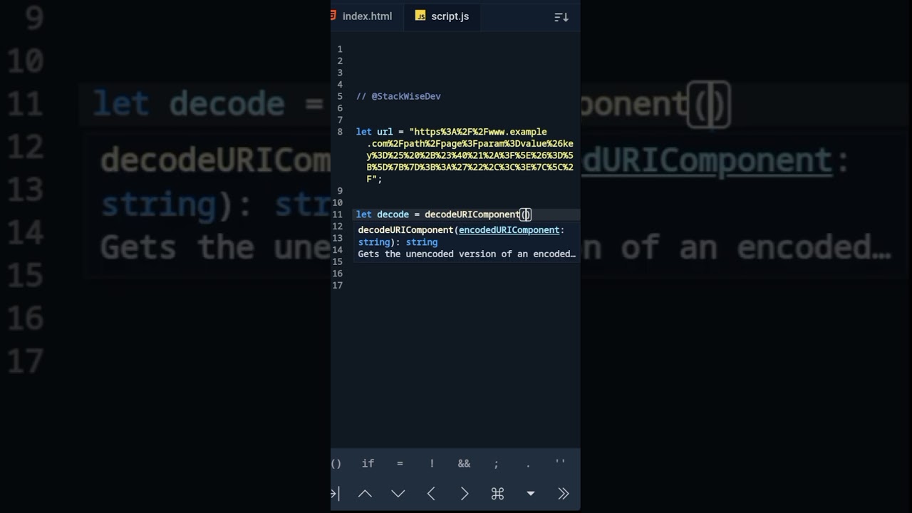 decodeURIComponent Method in JavaScript | Clean URL | URL Tips and Tricks