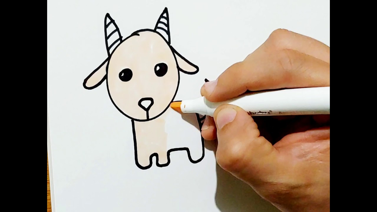 Aprende a dibujar una Cabra Facil / DIbujo facil para principiantes