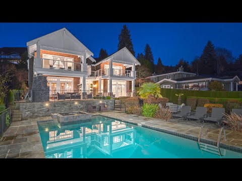 Palatial Mansion | 3273 Mathers Ave, West Vancouver | Ocean & City Views