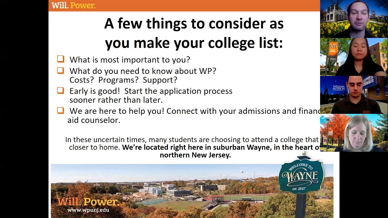 Virtual Spring Open House Admissions Presentation