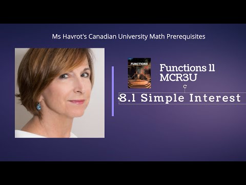 Functions 8.1 Simple Interest