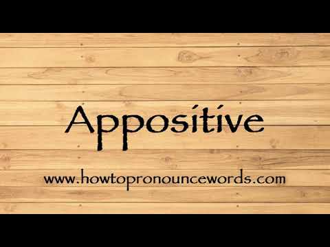 How To Pronounce Appositive ? How To say Appositive New Video
