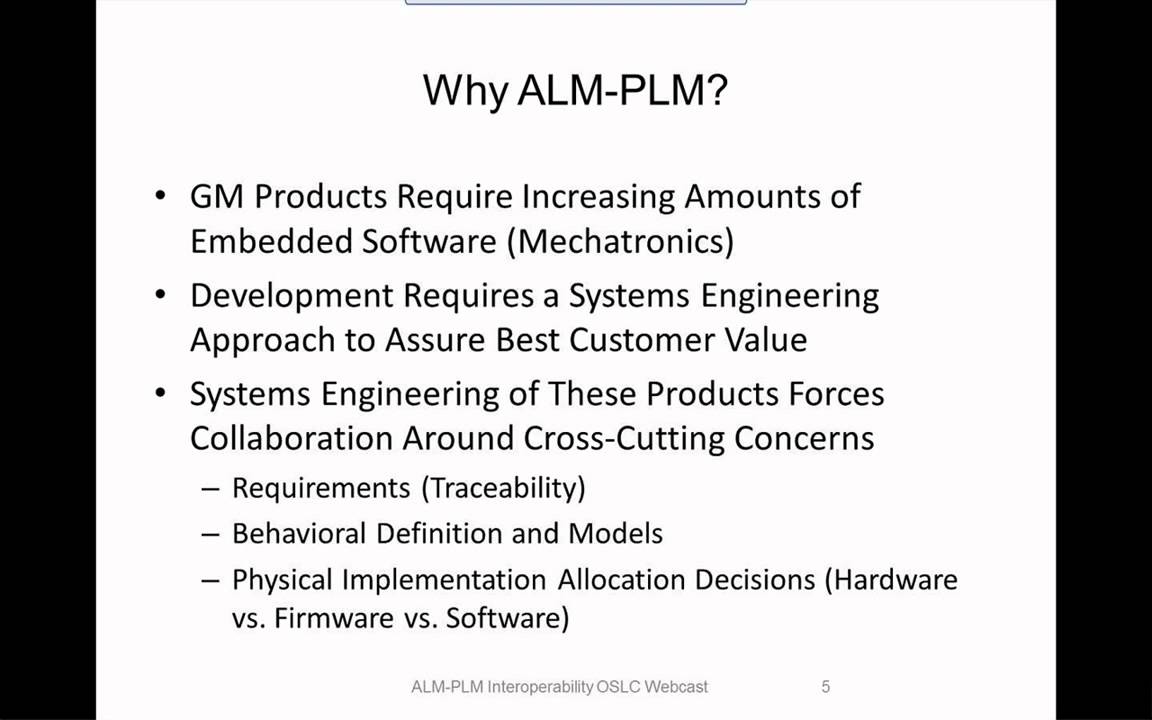 OSLC ALM-PLM Interoperability (1/5) - Introduction