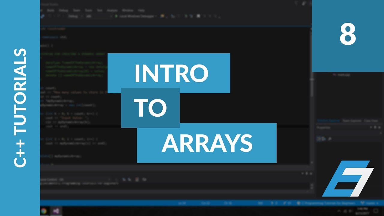 C++ Programming Tutorials - 8 - Arrays - Eric Liang