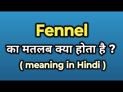 Fennel Meaning in Hindi || Fennel Ka Kya Matlab Hota Hai | Words Tube