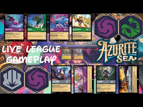 A/S Aggro Locations VS. E/A Tempo Lorcana TCG Live League Gameplay [Azurite Sea]