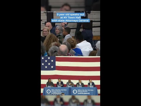 9-year-old speaks out at New York Attorney General Town Hall