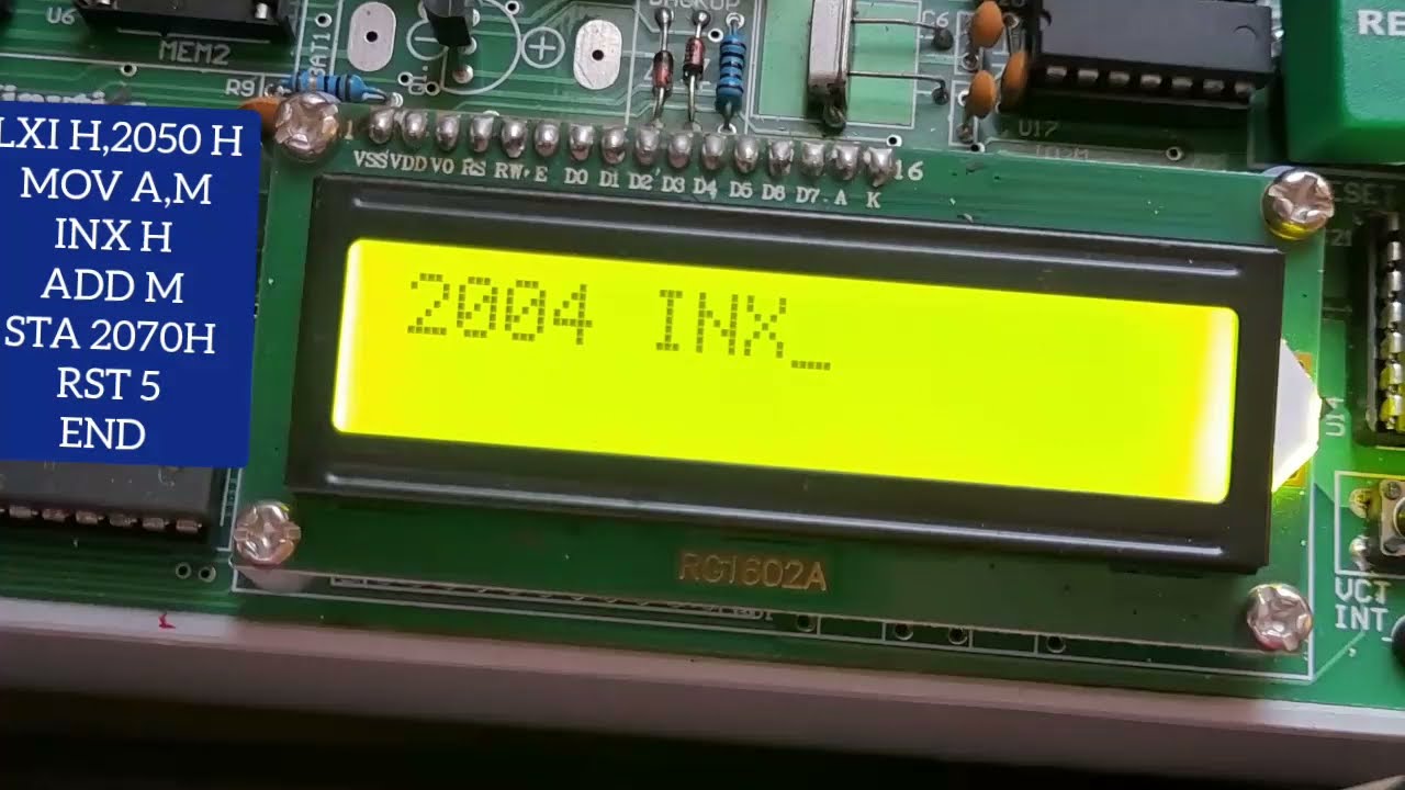 Microprocessor 8085 addition program on trainer Kit | Microprocessor Lab