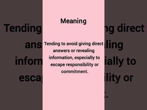 Word of the day/Evasive #synonyms #vocabs #adjective #antonyms #englishlanguage #spokenenglish