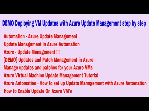 DEMO Deploying VM Updates with Azure Update Management step by step