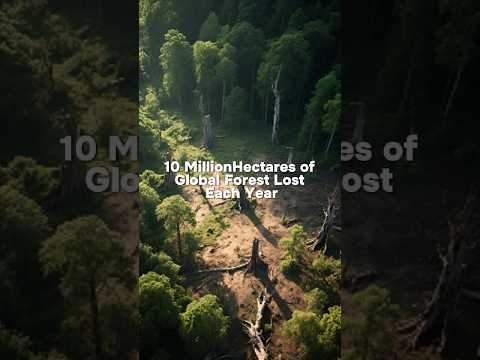10 Million Hectares of Global Forest Lost Each Year #wisdomstory #uniquefact #knowledge