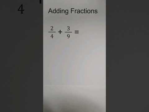 Adding Fractions unlike denominators