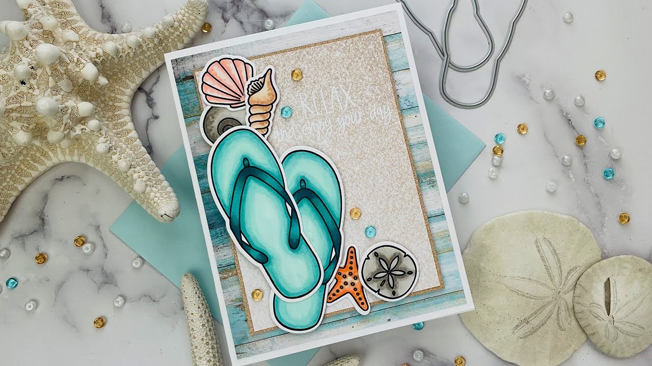 Copic Coloring..Summer Beach Card|Tutorial