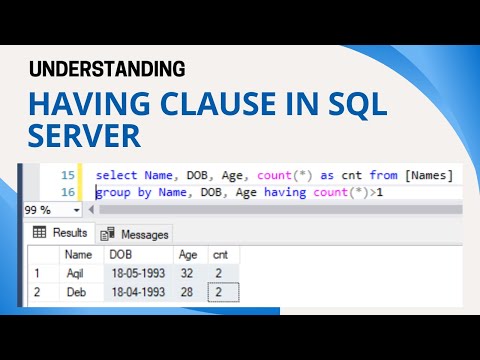 27 Having clause in SQL Server