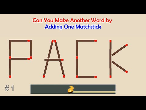 Can you make another word from the existing one? | Matchstick Word Puzzles # | Brain Teaser
