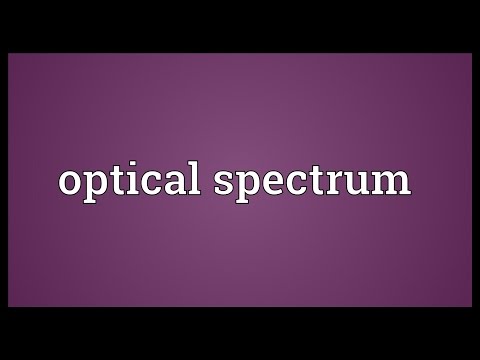 Optical spectrum Meaning