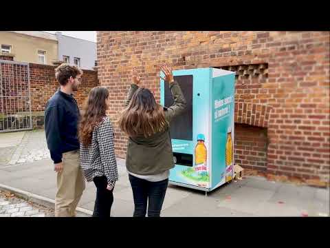 Guerilla sampling campaign with AR | Rivella Refresh bottles distributed automatically