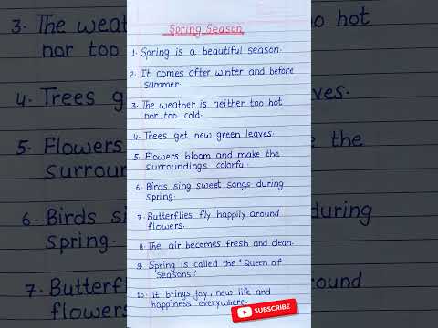 10 Lines On Spring Season/Essay On Spring Season/10 Sentences About Spring Season #shorts #spring