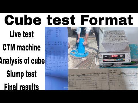 Cube test Live with Final results Format || QC engineer || Civil construction #technicalcivillife