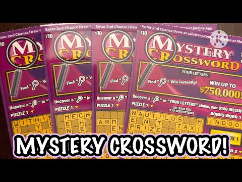 MYSTERY CROSSWORD! CA Scratchers