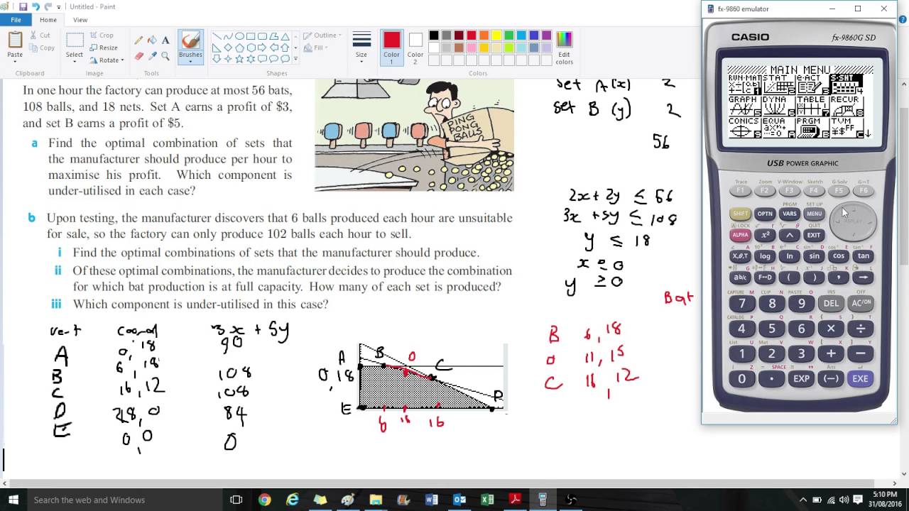 Multiple optimal solutions of linear equations