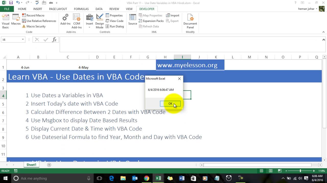 Intro To Vba Learn Excel Course Ms Word Course And Ms Excel Course Myelesson