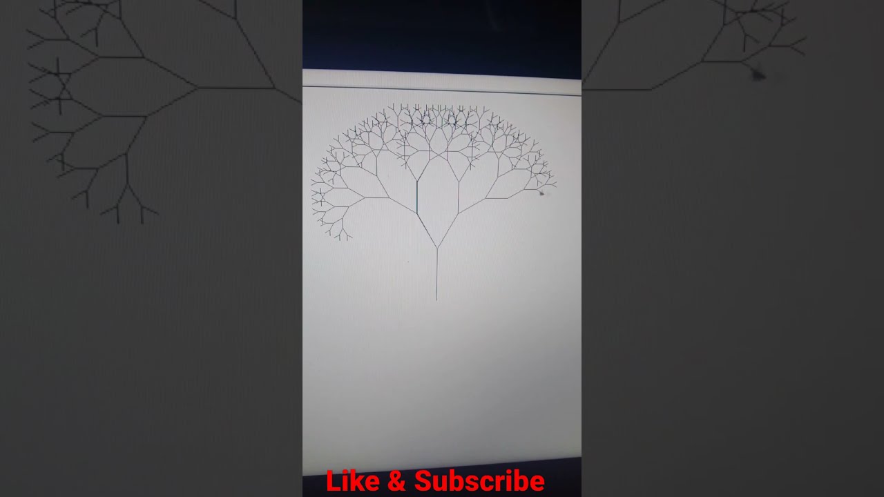 Fractal Tree Using Python Turtle Graphics 🐢🌈💞
