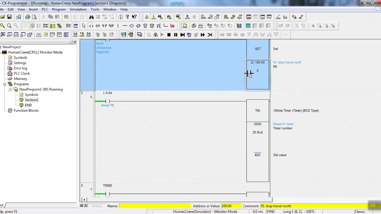 OMRON CX Programmer TIM timer tutorial video 3