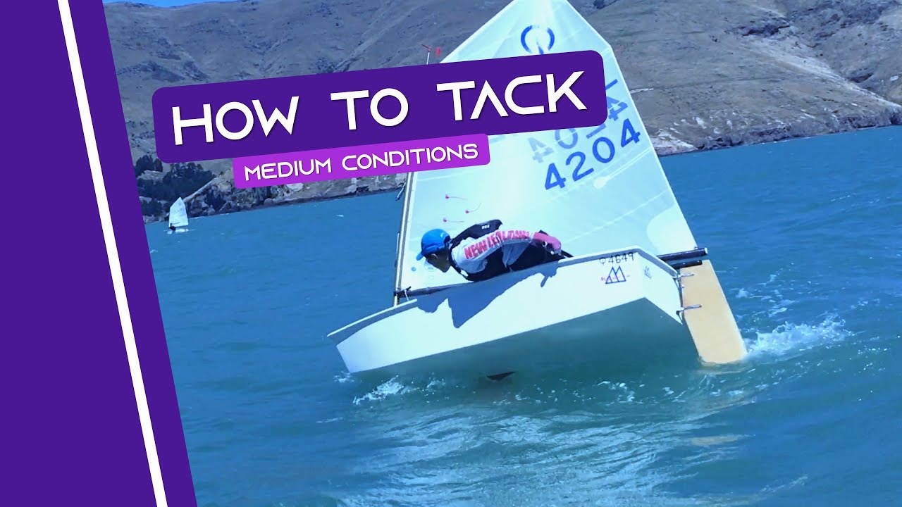 OPTIMIST SAILING - How To Tack | [Medium Conditions]