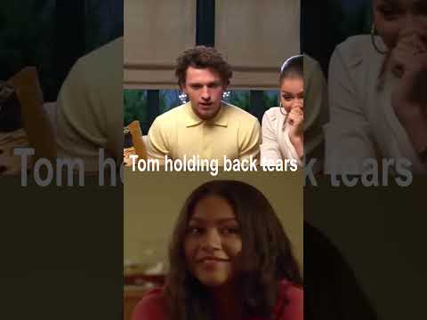 Tom Holland reacts to Zendaya's kissing scene! (He's mad)???? #shorts