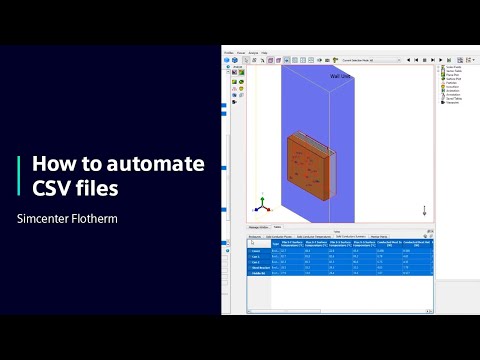 HOW TO Automate CSV files in Simcenter Flotherm | Tutorial #HowToSimcenterFlotherm #SimcenterCFD