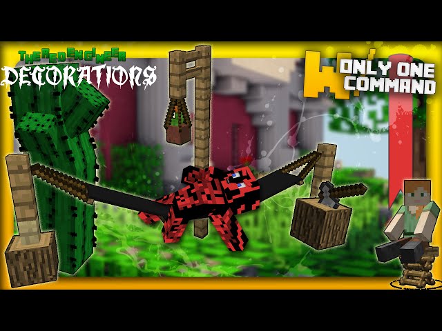 Decorations With Only One Command Block Minecraft Map
