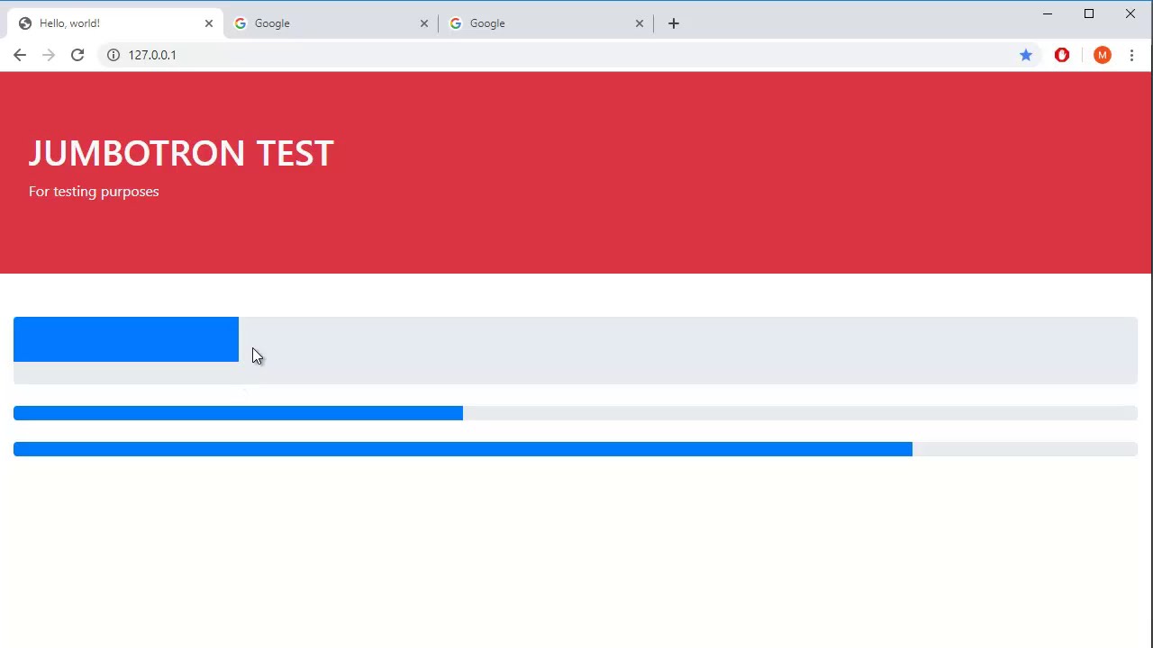 Bootstrap 4 Tutorial -  11 - Progress Bars